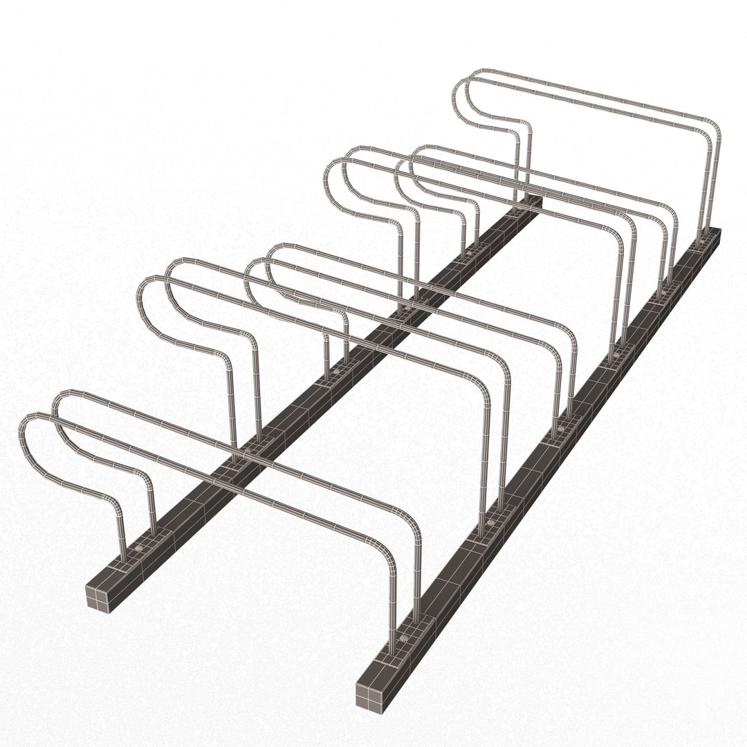 Bike Rack Street Station 3D Model - TurboSquid 1860023