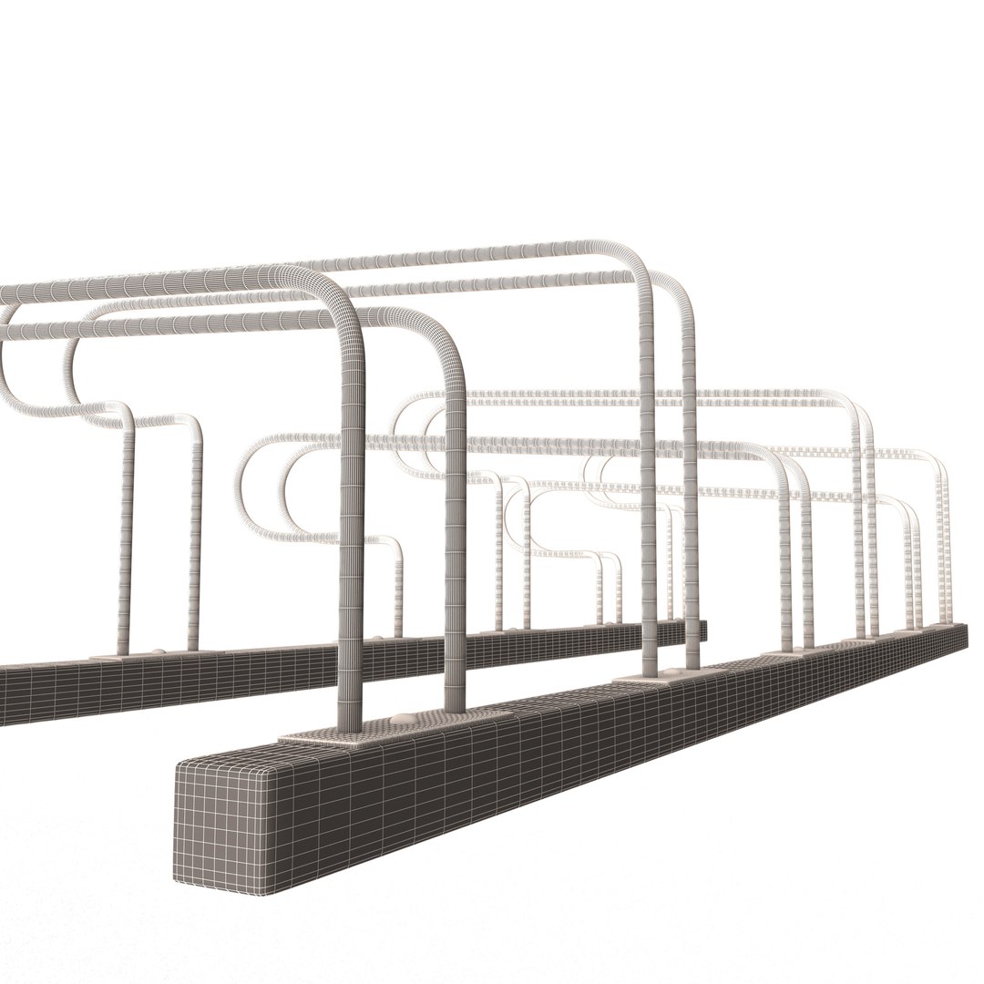 Bike Rack Street Station 3D Model - TurboSquid 1860023
