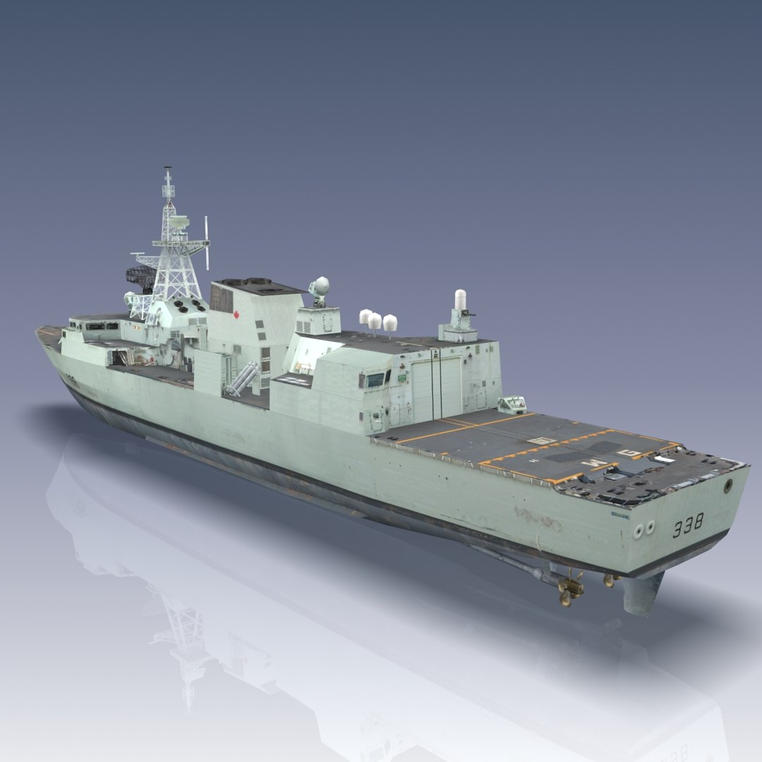 Halifax Class Patrol Frigate 3d Model
