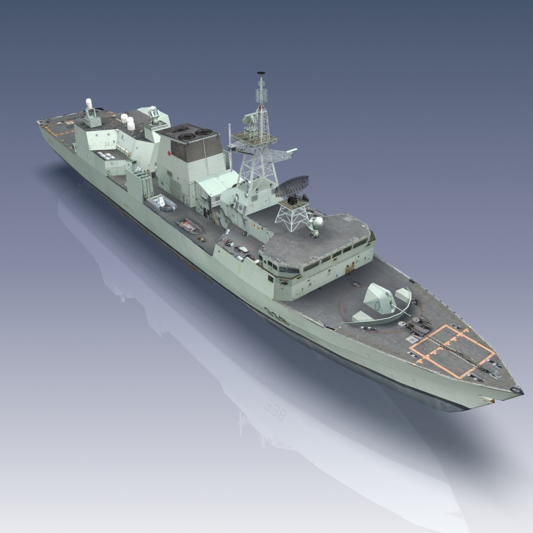 Halifax Class Patrol Frigate 3d Model