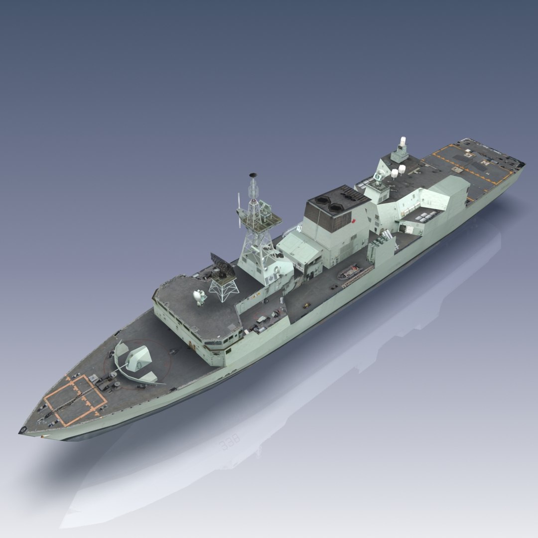 Halifax Class Patrol Frigate 3d Model