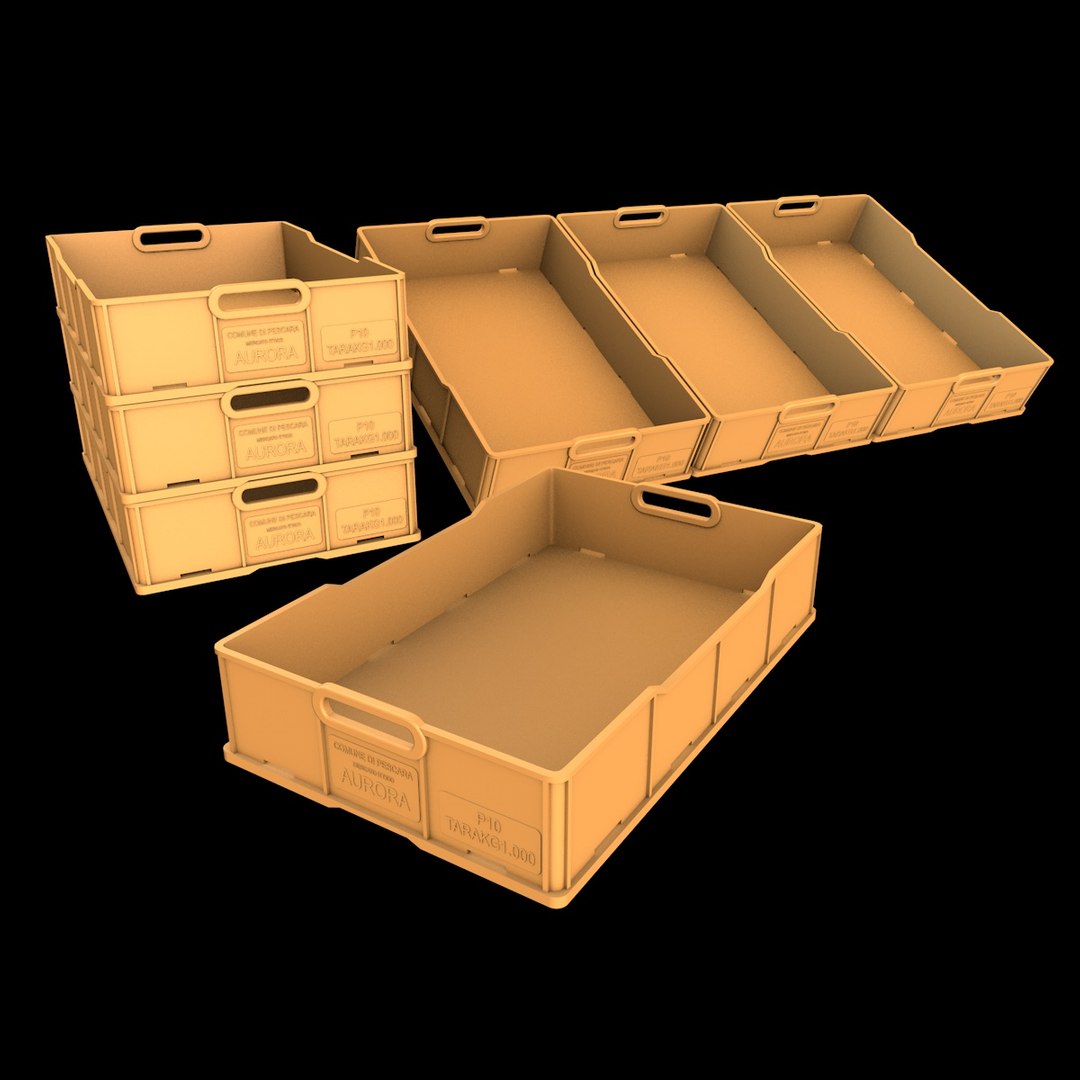 fish crate 3d model
