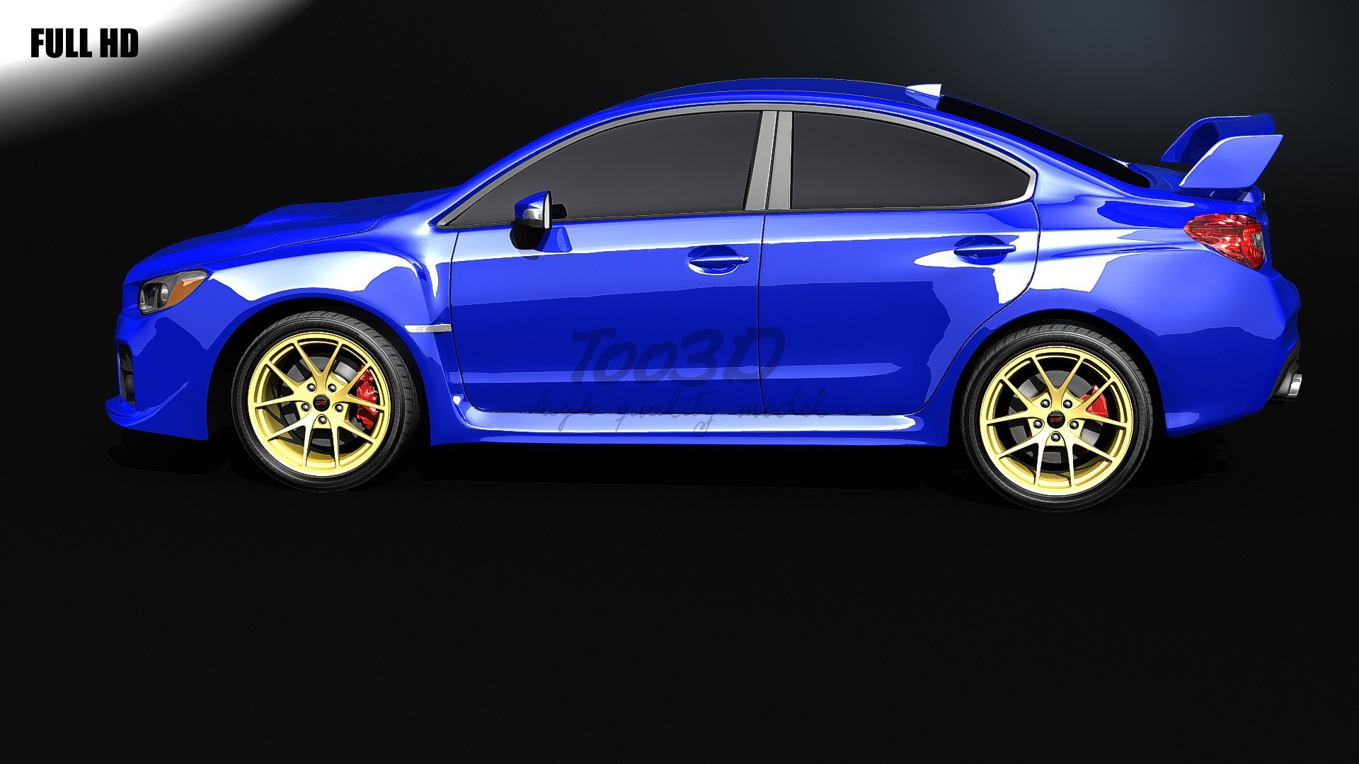 3d Model Of Subaru Wrx Sti