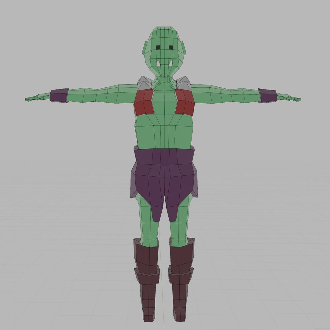 3D Low Poly Ork Rigged 1 - TurboSquid 2169179
