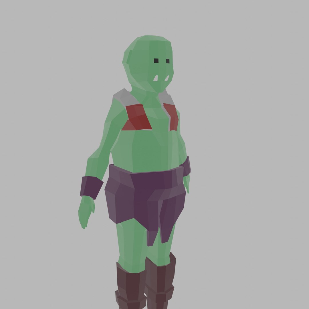3D Low Poly Ork Rigged 1 - TurboSquid 2169179