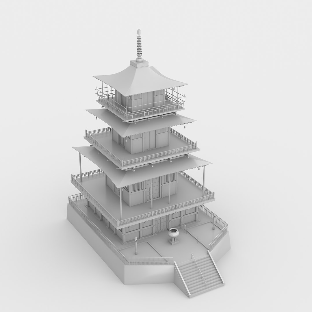 Japanese Pagoda 3D Model - TurboSquid 1975917