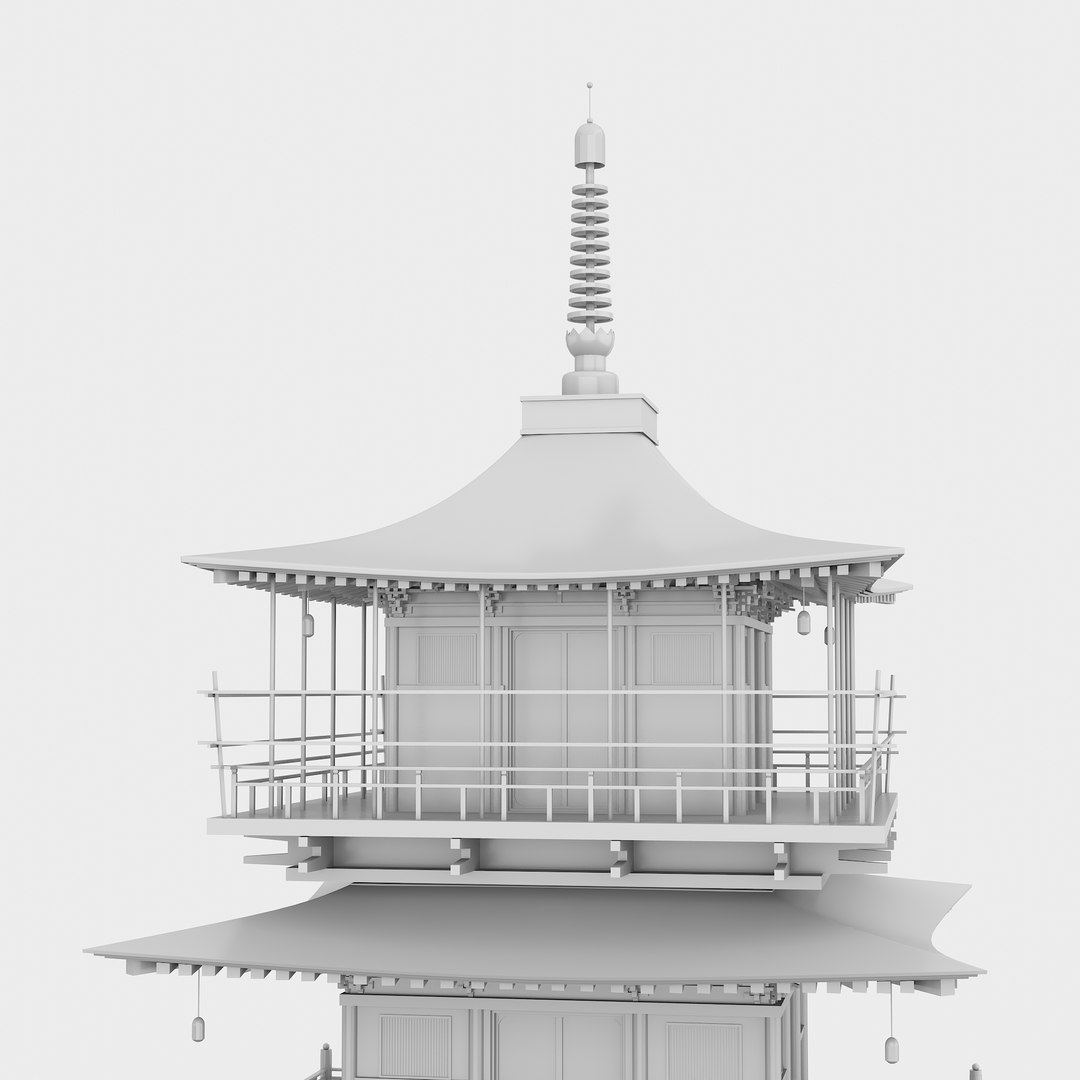 Japanese Pagoda 3D Model - TurboSquid 1975917