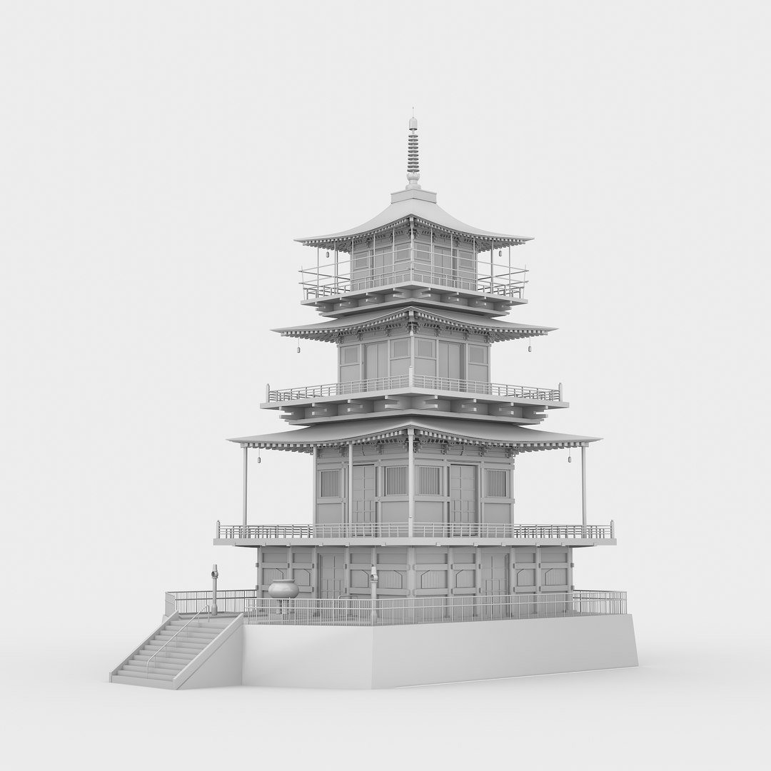 Japanese Pagoda 3D Model - TurboSquid 1975917