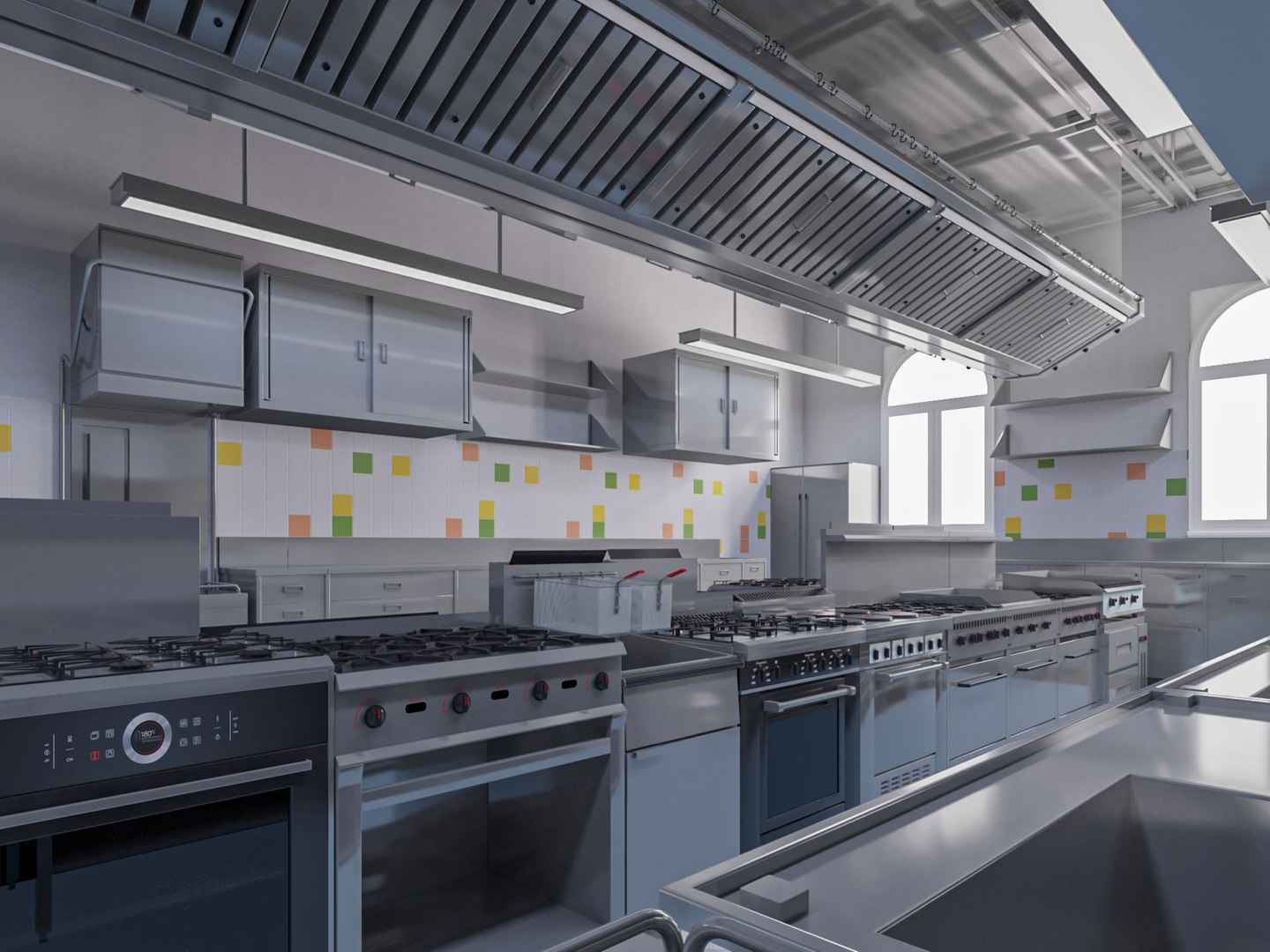 3D Commercial Kitchen 2 Model - TurboSquid 2093874
