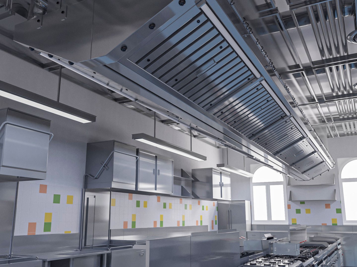 3D Commercial Kitchen 2 model - TurboSquid 2093874