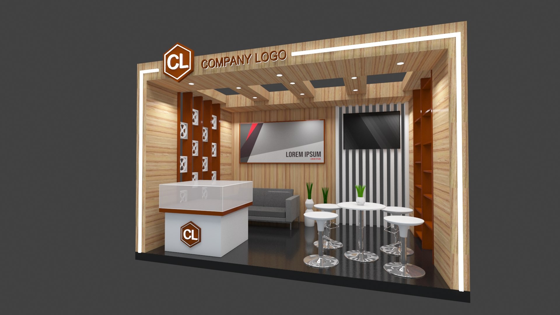 3D Booth 366cm X 244cm - TurboSquid 1778748