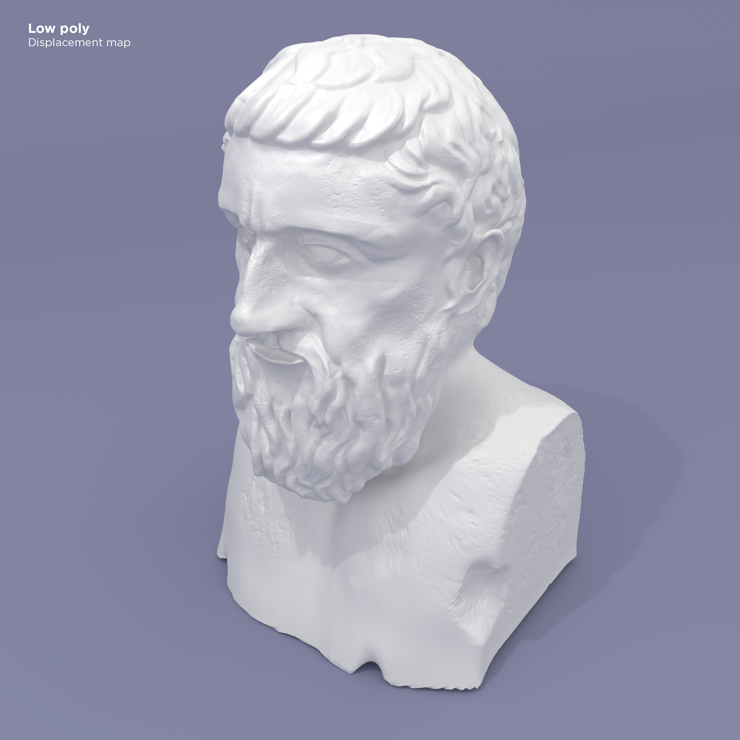 modelo 3d Busto de platón - TurboSquid 1173481