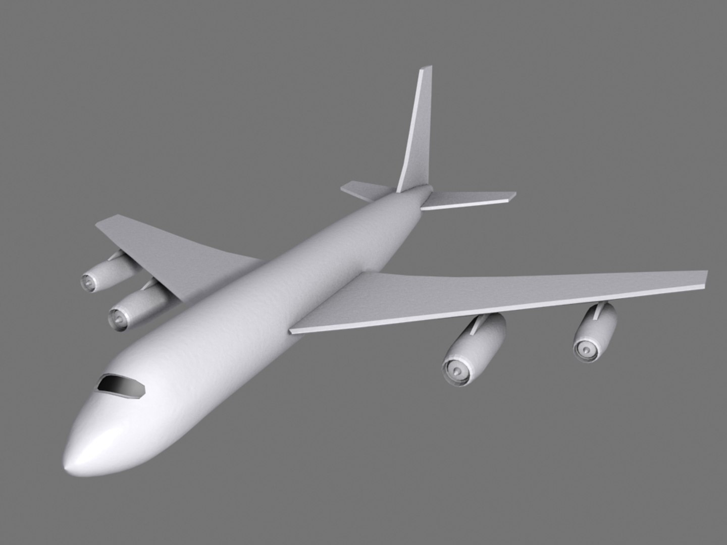 Low-poly Passenger Jet Airliner 3d 3ds