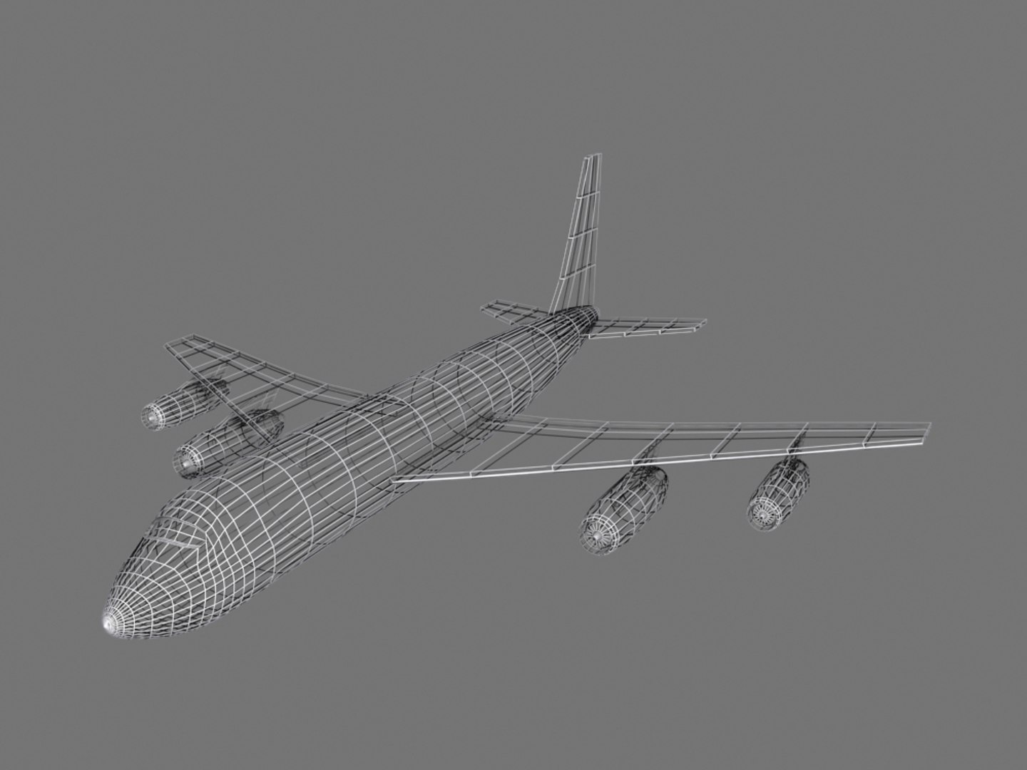 Low-poly Passenger Jet Airliner 3d 3ds