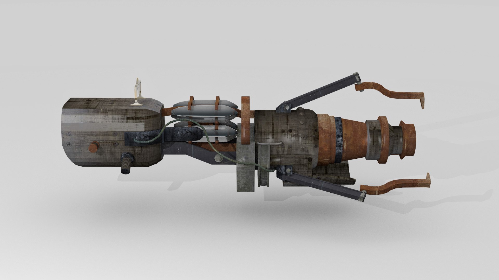 3d Model Steampunk Rifle