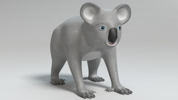 3D cartoon koala model - TurboSquid 1508534