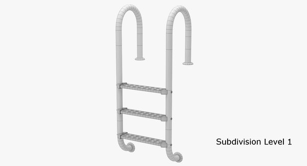 3d model pool ladder 2