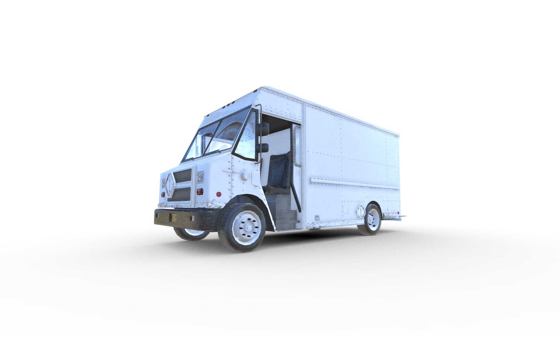 Generic White Mail Truck 3D Model - TurboSquid 2138111