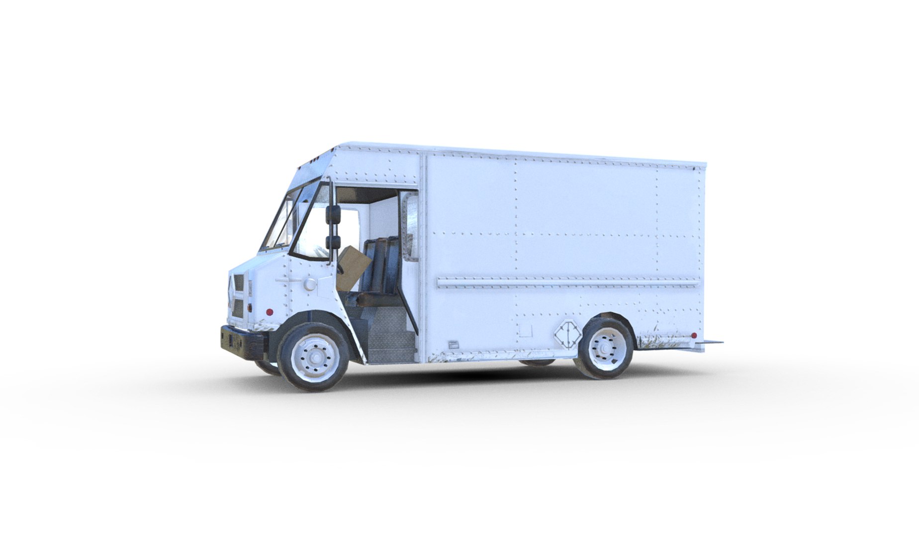 Generic White Mail Truck 3D Model - TurboSquid 2138111
