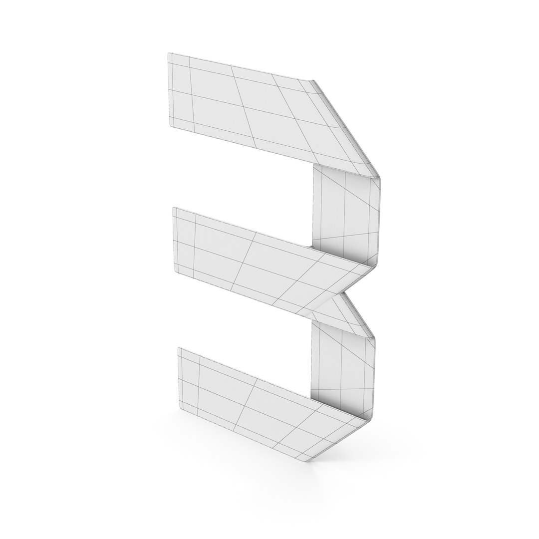 Ribbon Numbers 3D Model - TurboSquid 2201106