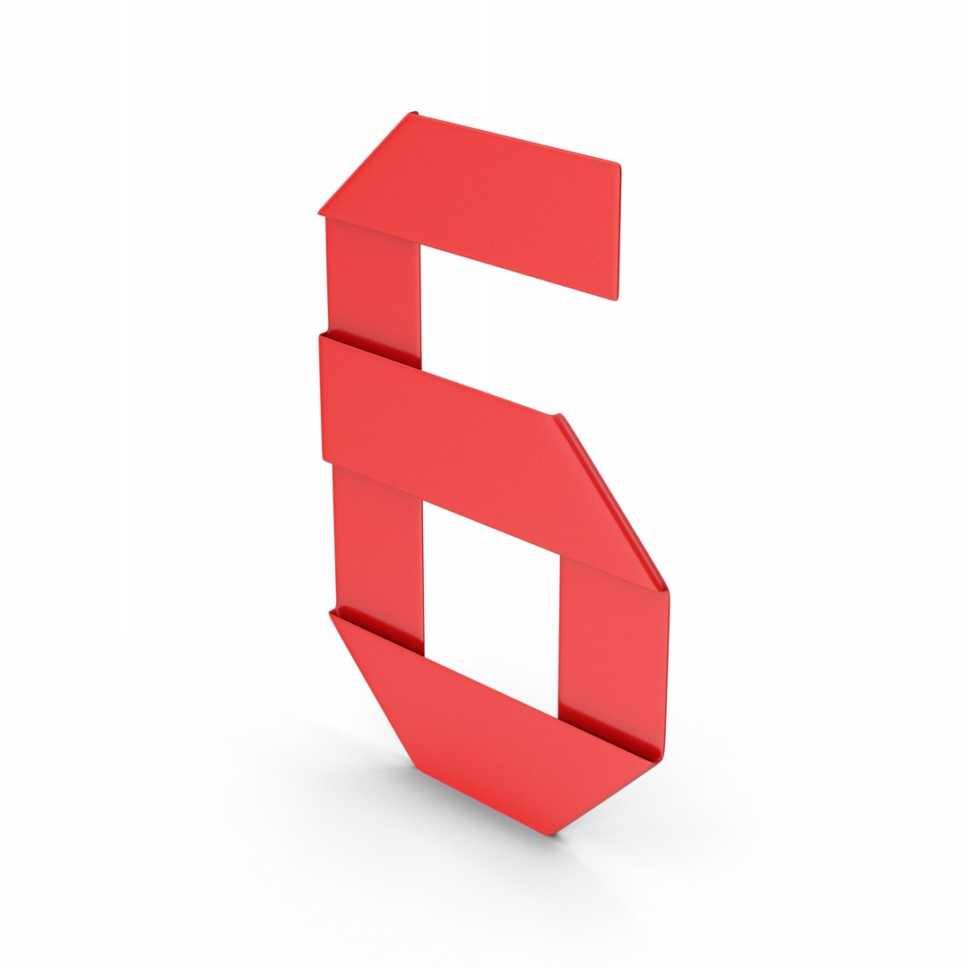 Ribbon Numbers 3D Model - TurboSquid 2201106