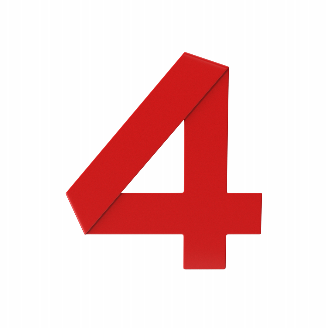 Ribbon Numbers 3D Model - TurboSquid 2201106