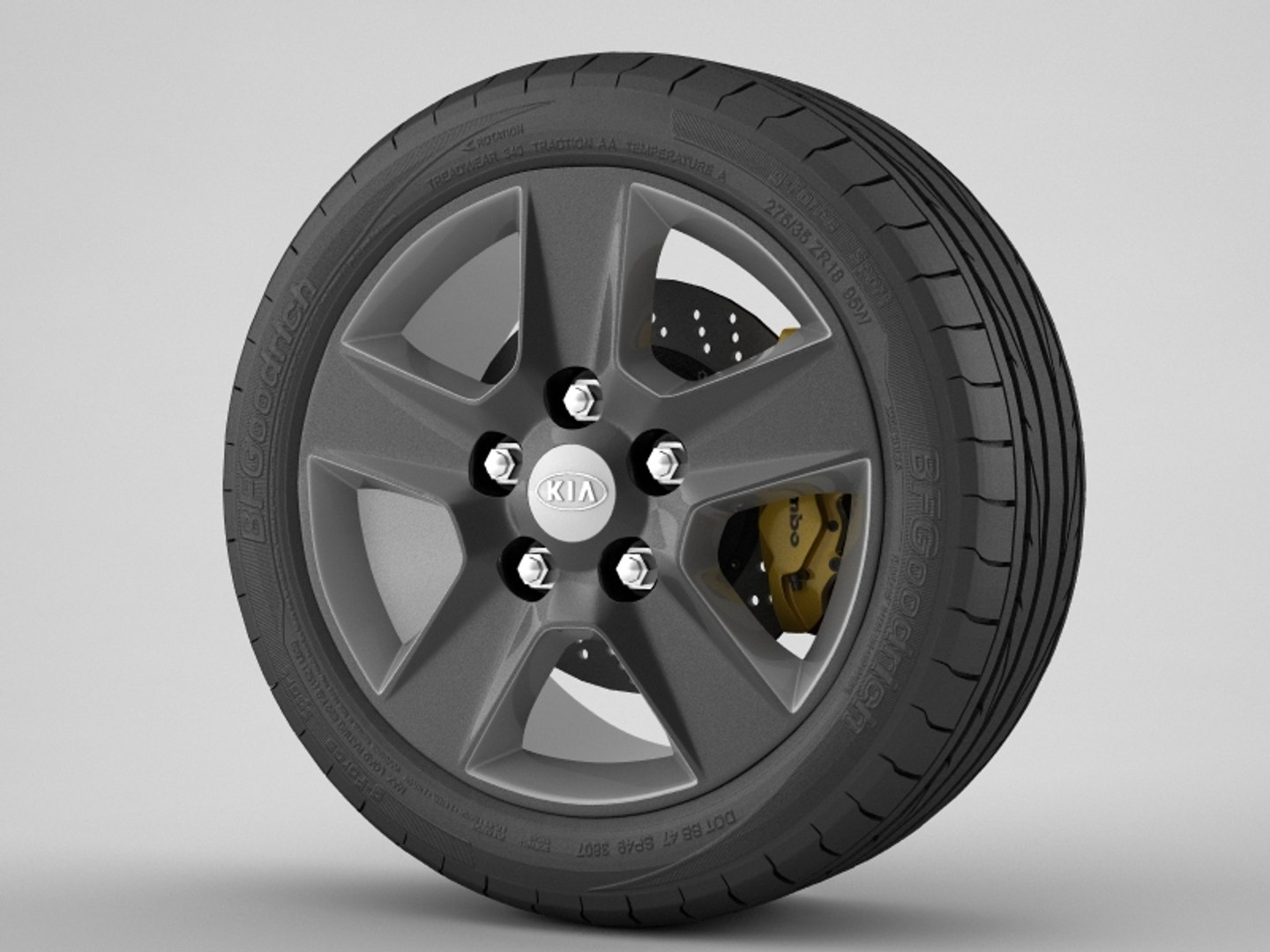 3d Kia Rim Tyre Model