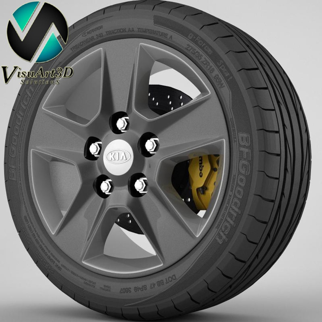 3d Kia Rim Tyre Model