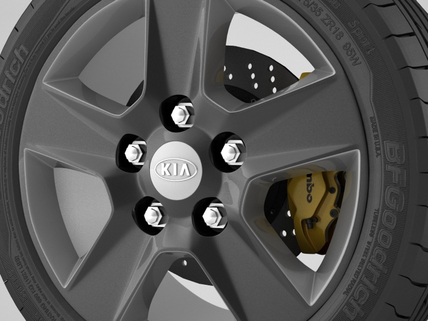 3d Kia Rim Tyre Model