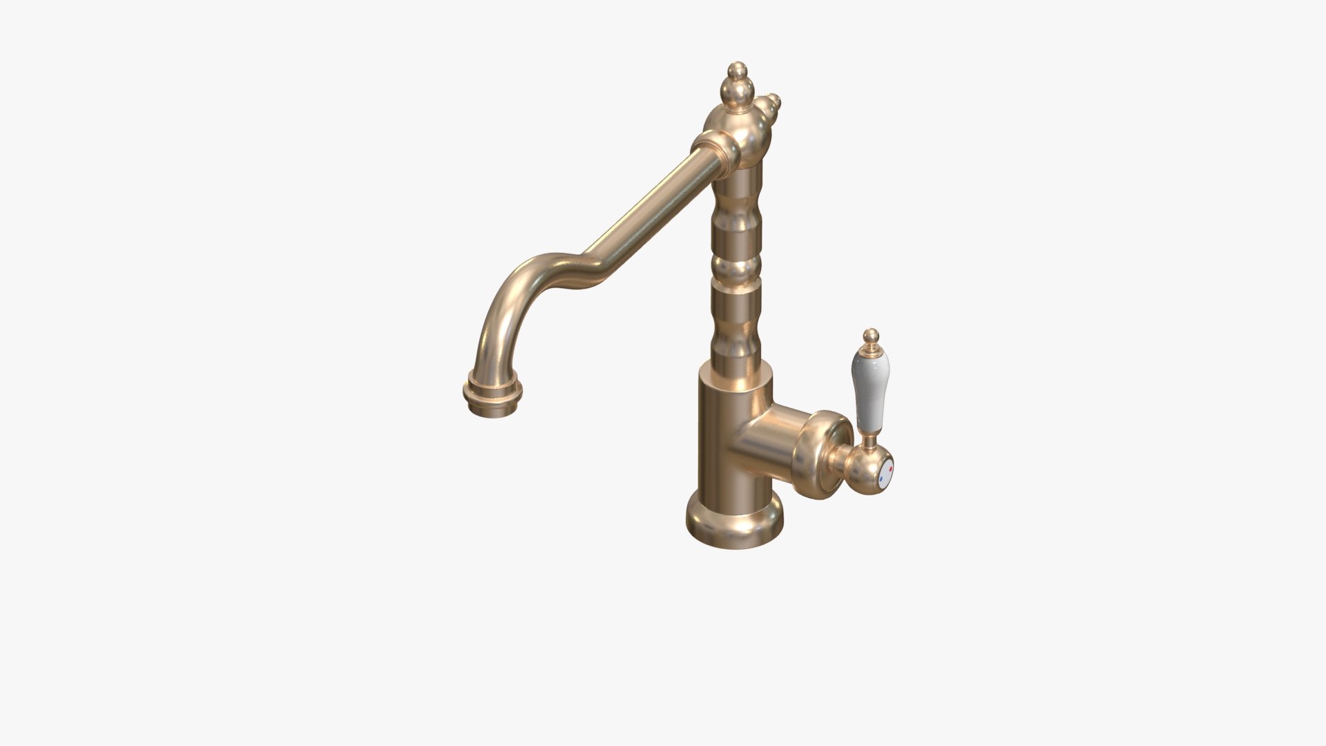 Realistic Kitchen Faucet 3D Model - TurboSquid 1834378