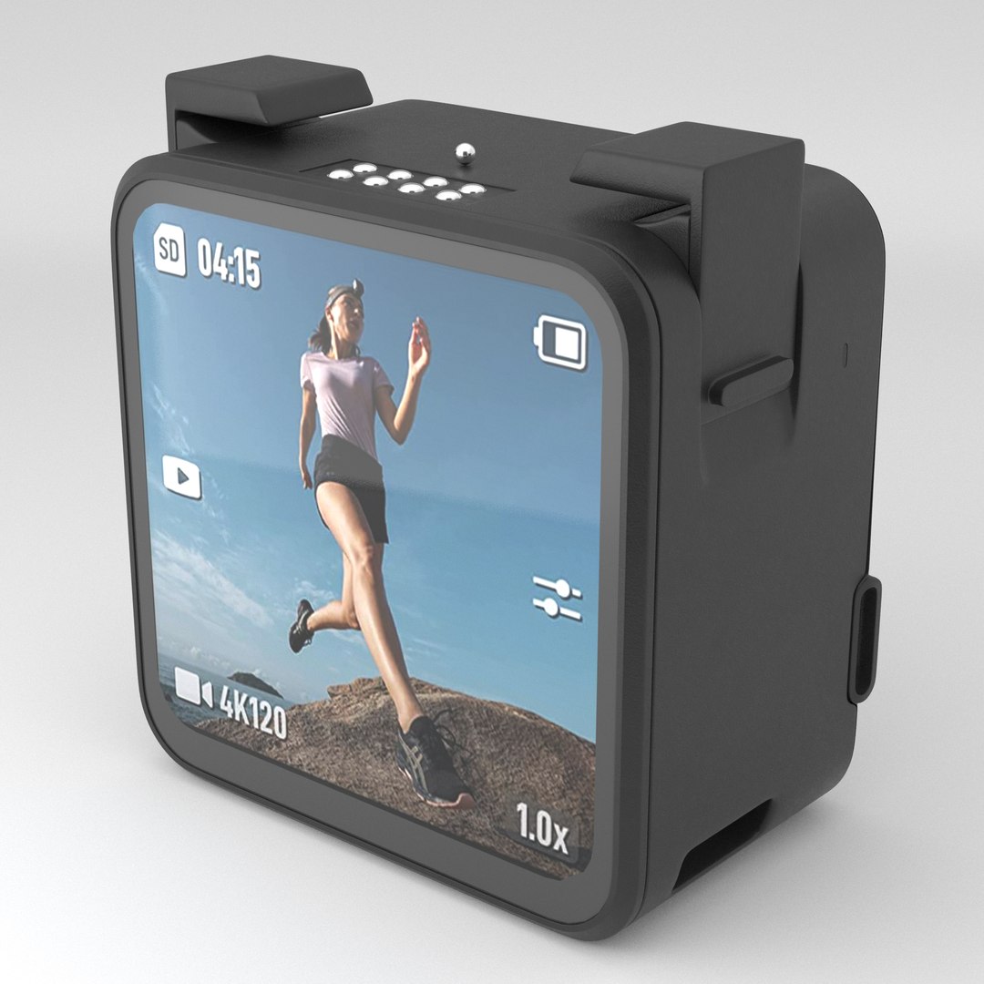 DJI Action 2 Camera And Front Touchscreen Module 3D Model - TurboSquid 2207194