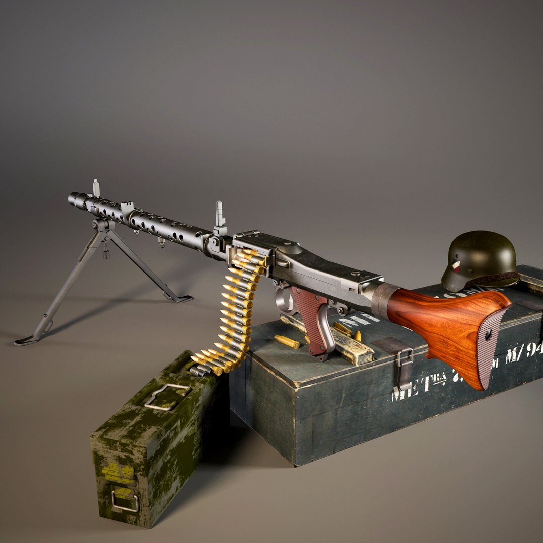 Mg 34 Machine Gun 3D - TurboSquid 1156159