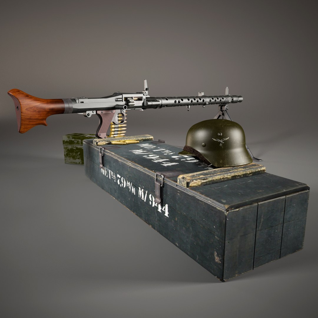Mg 34 Machine Gun 3D - TurboSquid 1156159