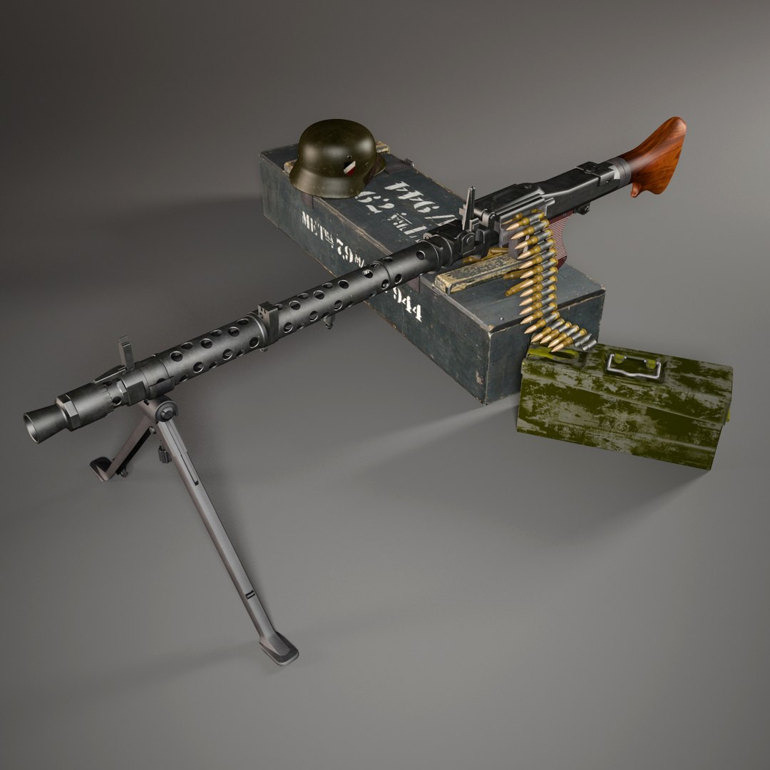 Mg 34 Machine Gun 3D - TurboSquid 1156159