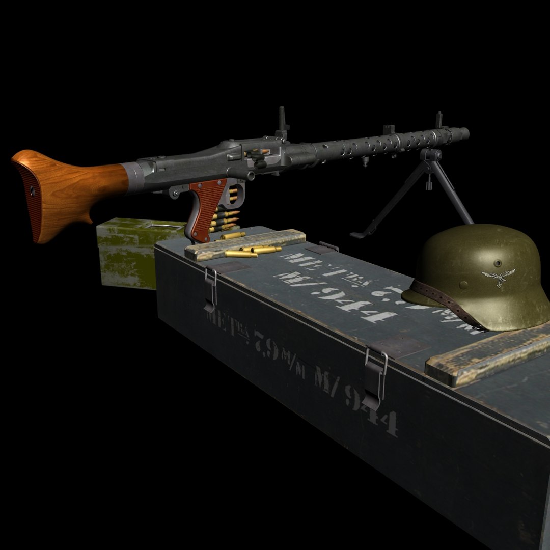 Mg 34 Machine Gun 3D - TurboSquid 1156159