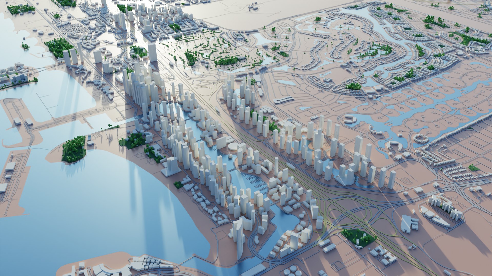 3D Dubai City Map - TurboSquid 1841145
