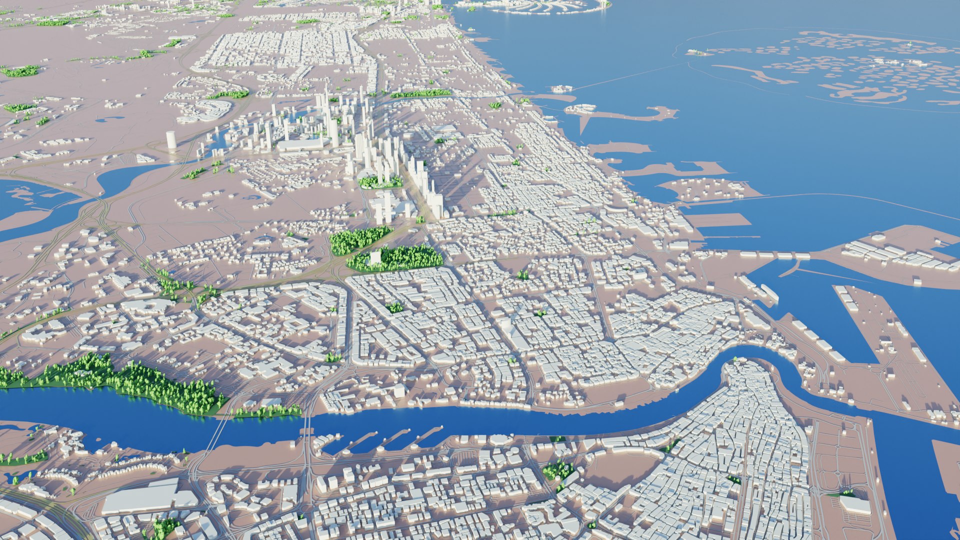 3D Dubai City Map - TurboSquid 1841145