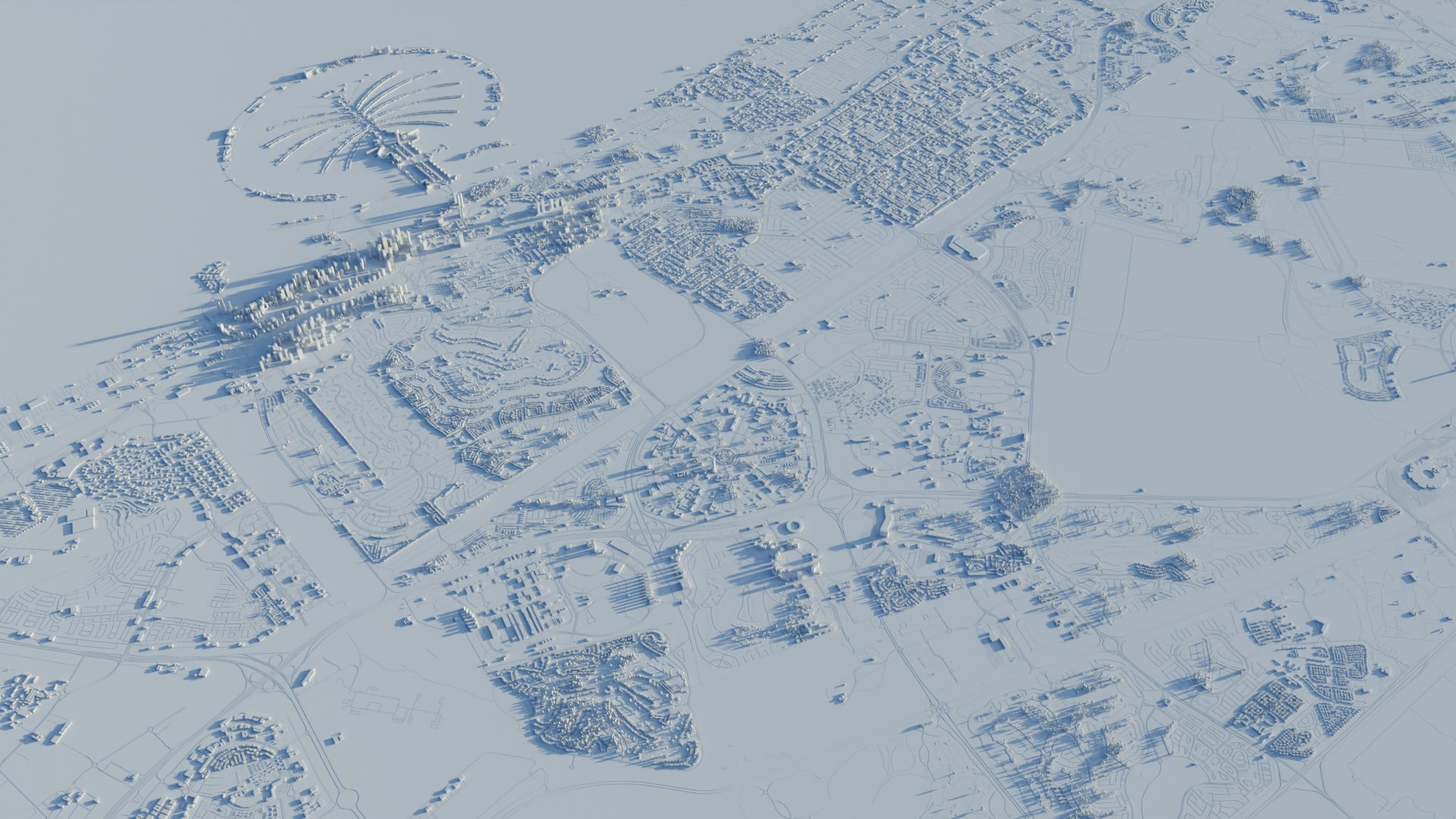 3D Dubai City Map - TurboSquid 1841145