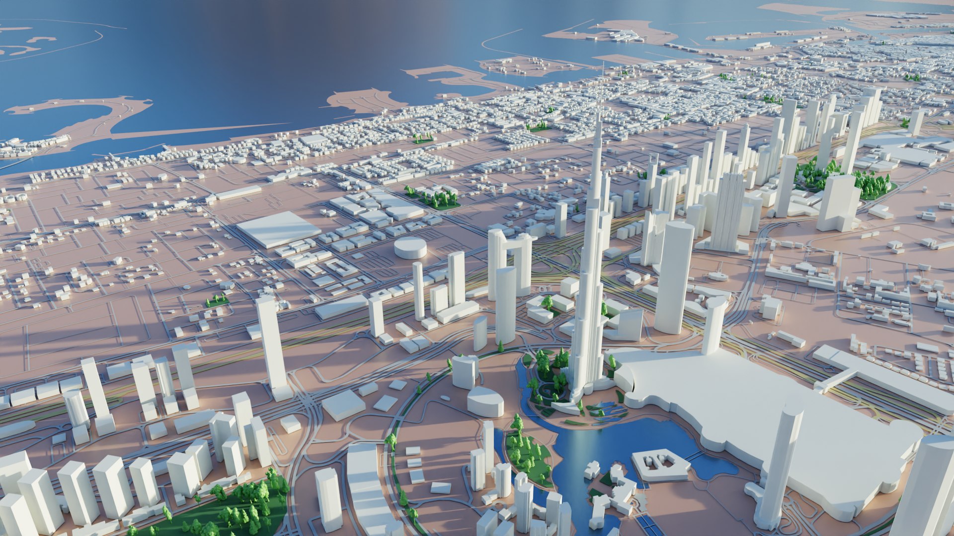 3D Dubai City Map - TurboSquid 1841145