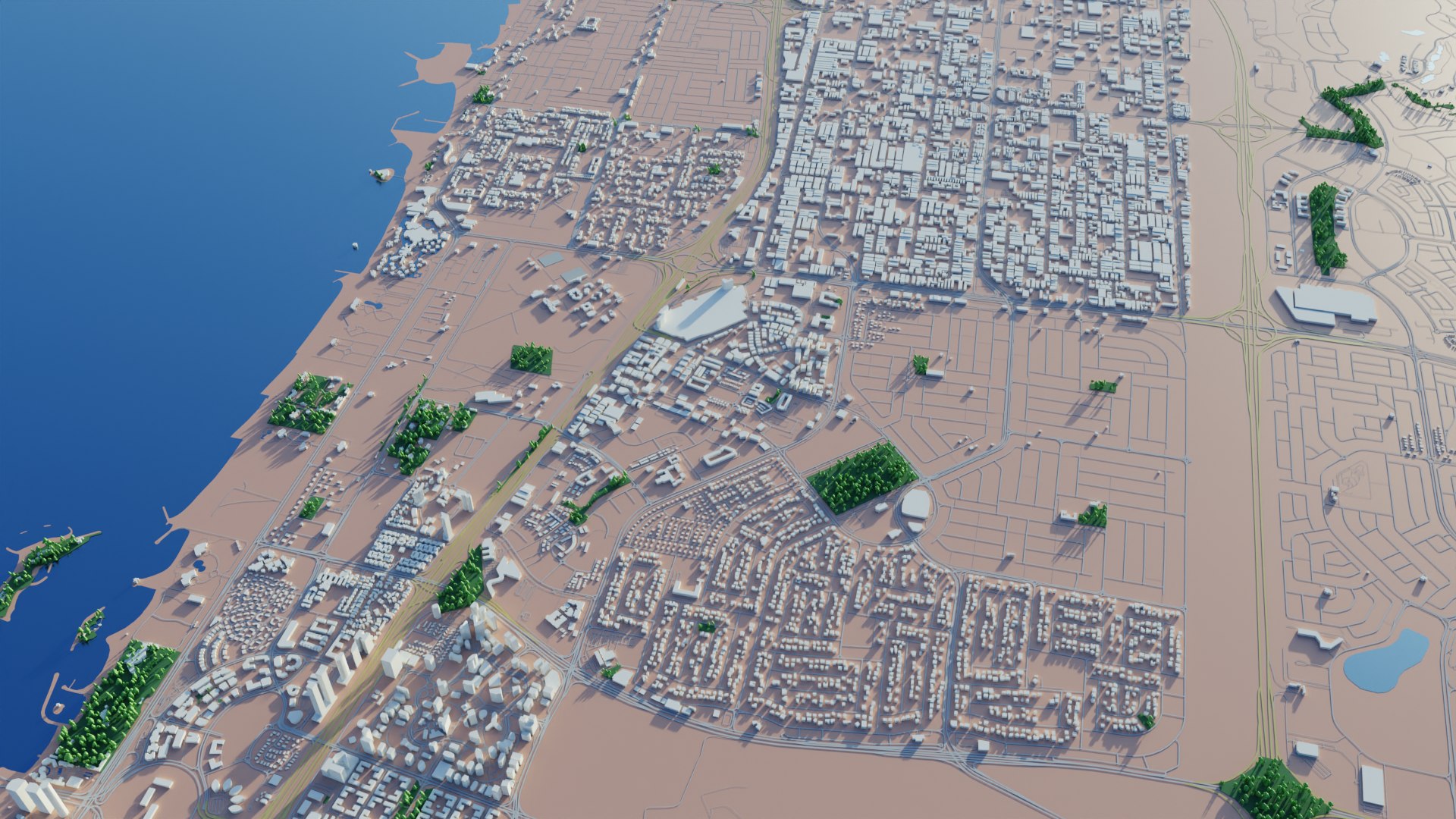 3D Dubai City Map - TurboSquid 1841145