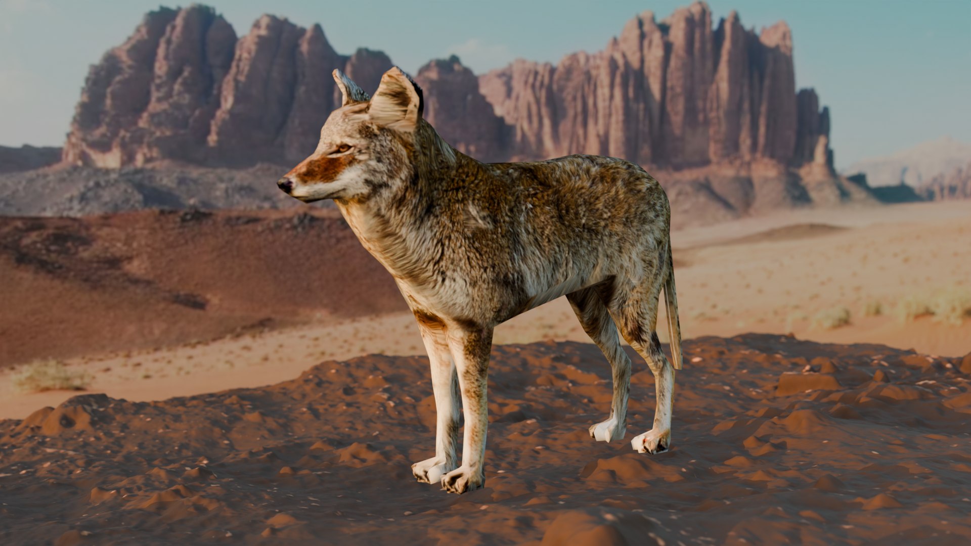 3D Coyote Low Poly - TurboSquid 2188909