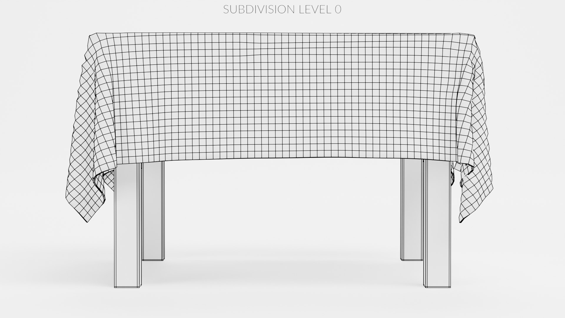 Tablecloth With Table Square 3D Model - TurboSquid 1953637