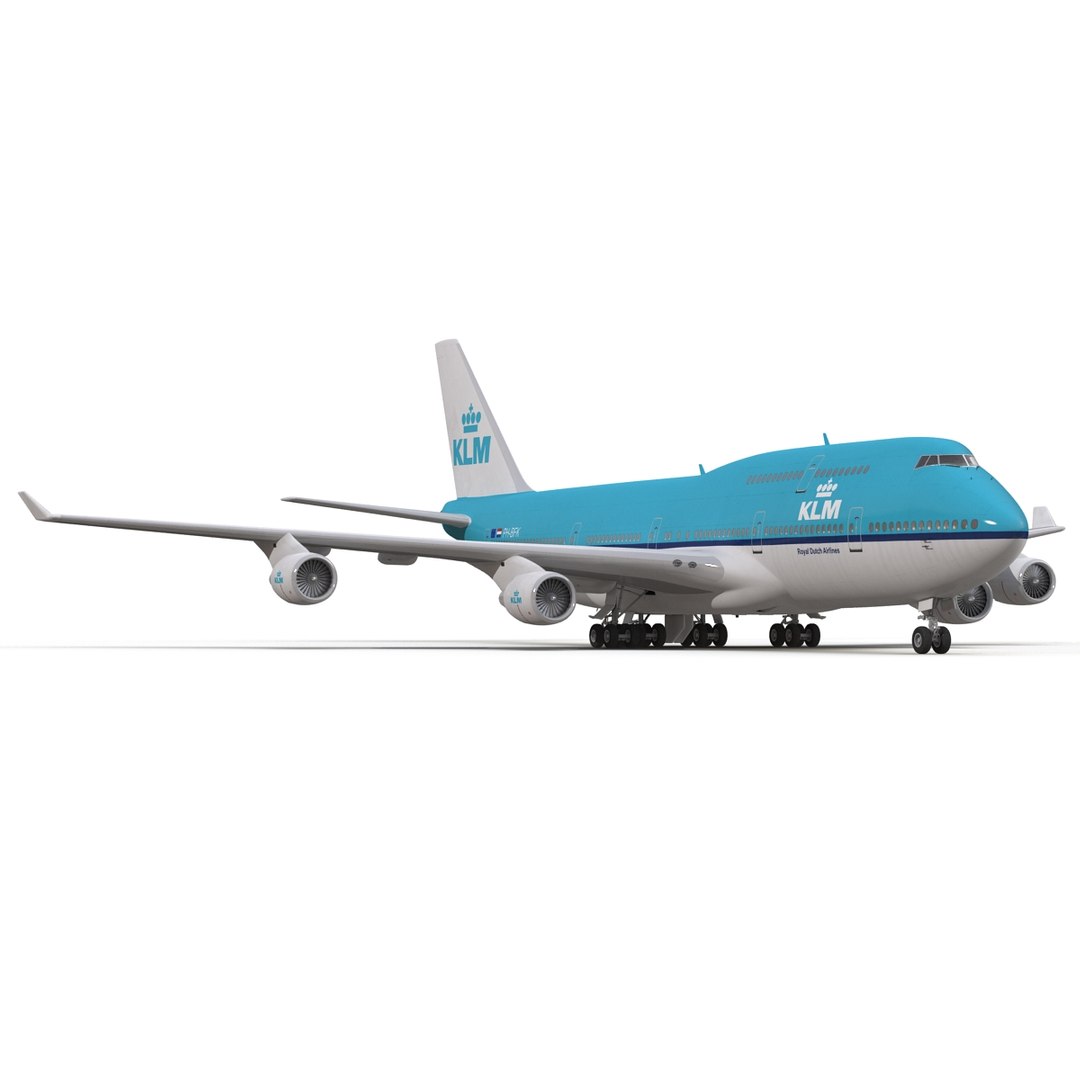 boeing 747-400 klm 3d model