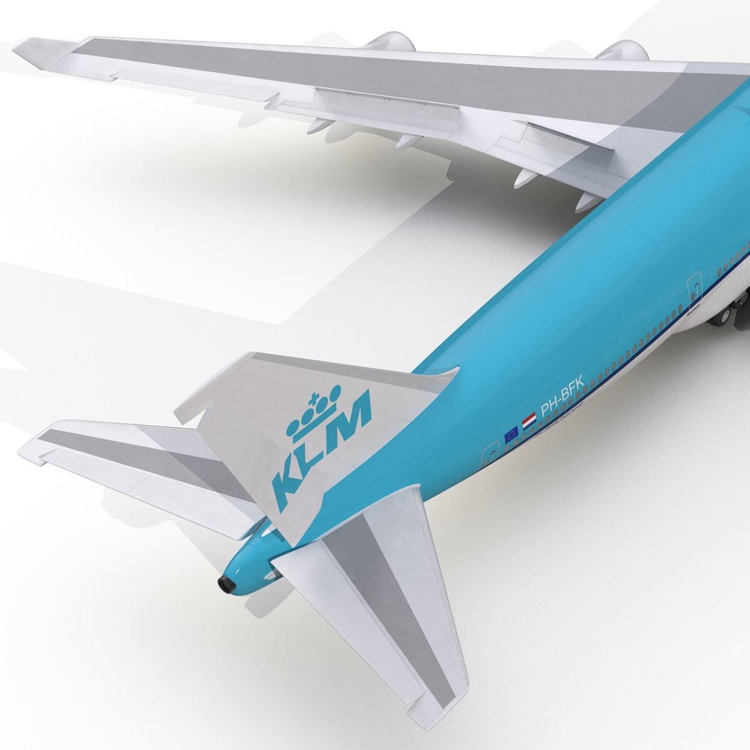 boeing 747-400 klm 3d model