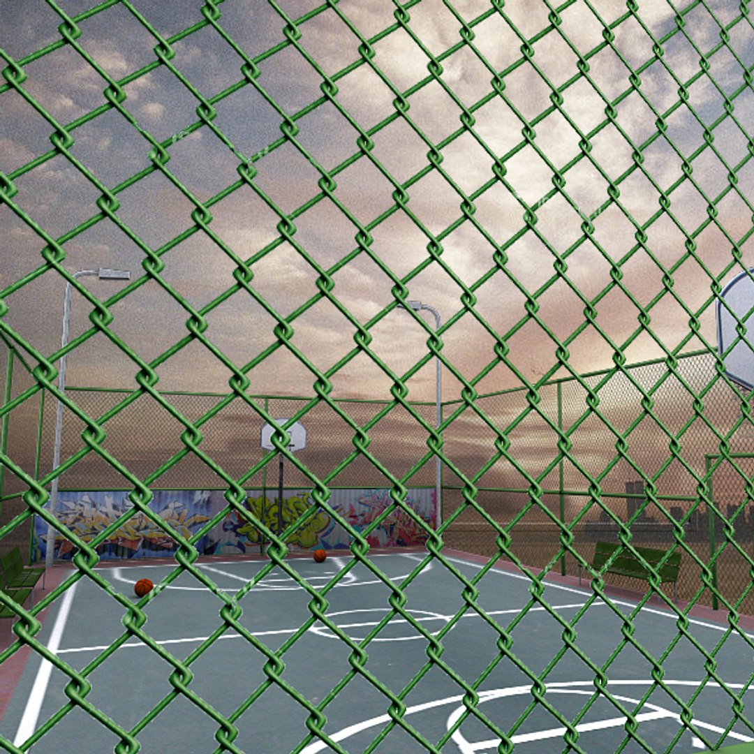 photorealistic basketball court 3ds