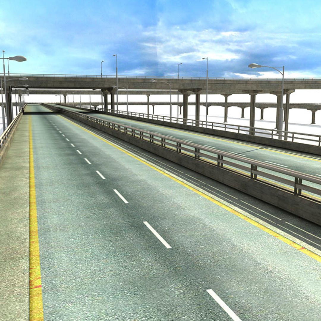 Highway Set Bridges Overpass Max