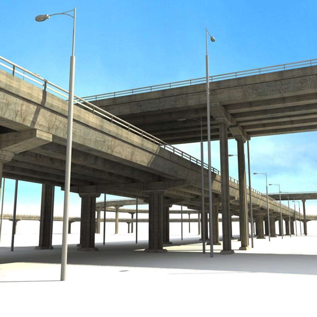 Highway Set Bridges Overpass Max