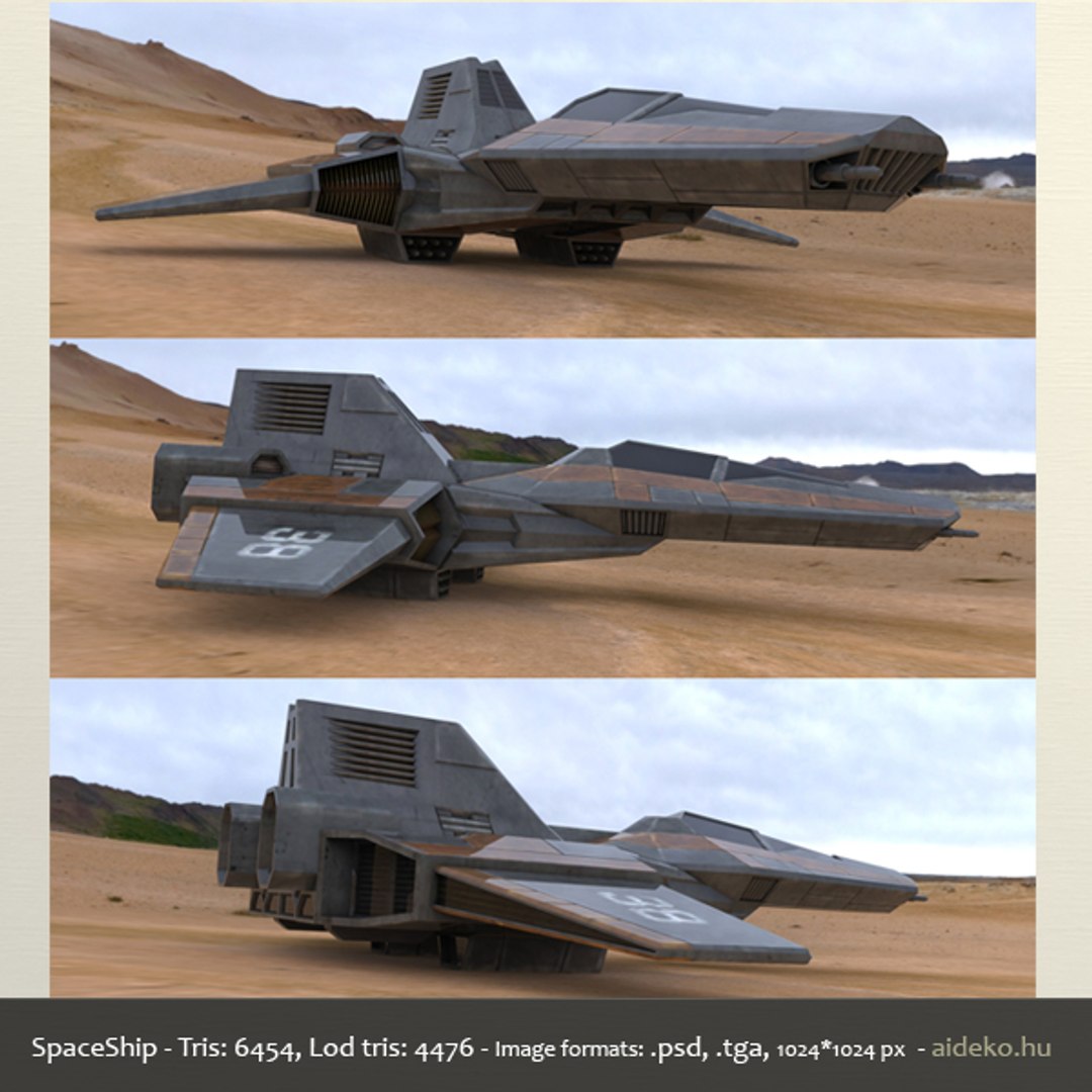 Spaceship Space Ship 3d Fbx