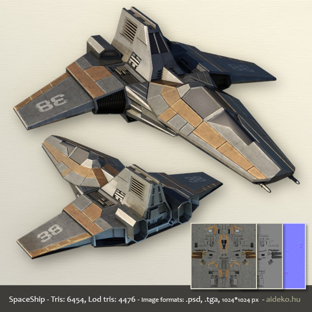 Spaceship Space Ship 3d Fbx