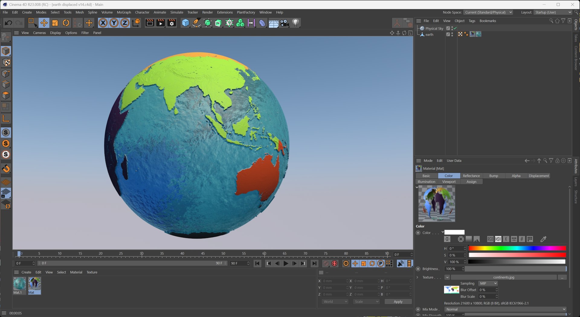 3D Model Earth Water 3D Globe Continents - TurboSquid 2347565